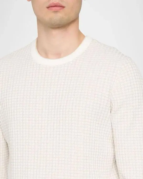 Rag & Bone Apos;s Harvey Textured Knit Crewneck Top - Chalk