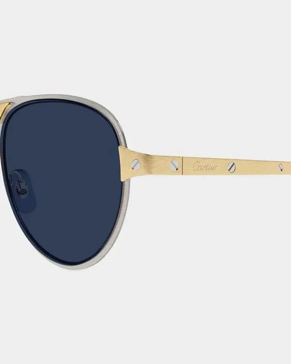 Cartier Santos Evolution 58mm Pilot Sunglasses