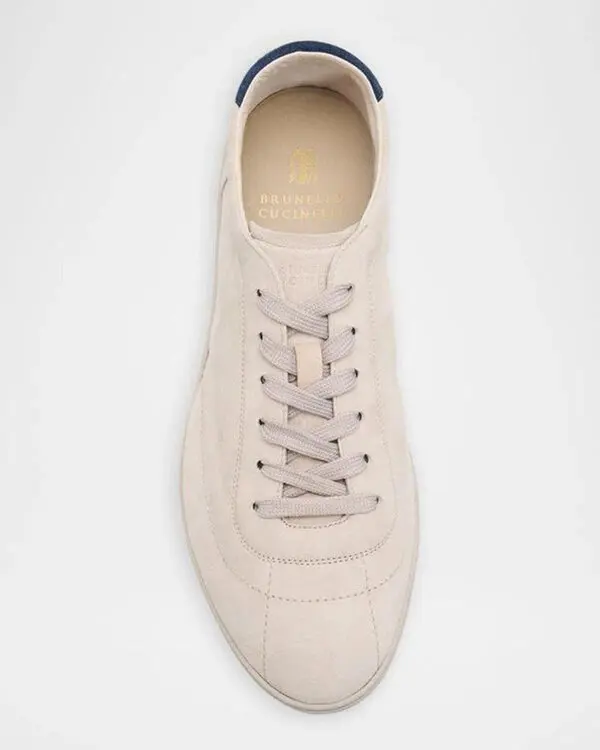 Brunello Cucinelli Apos;s Suede T-toe Low-top Sneakers