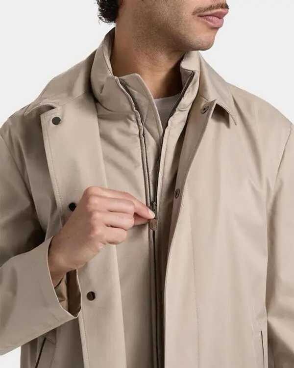Canali Apos;s Silk-touch Water-resistant Raincoat
