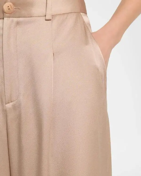 Lapointe Pleated Satin Pants