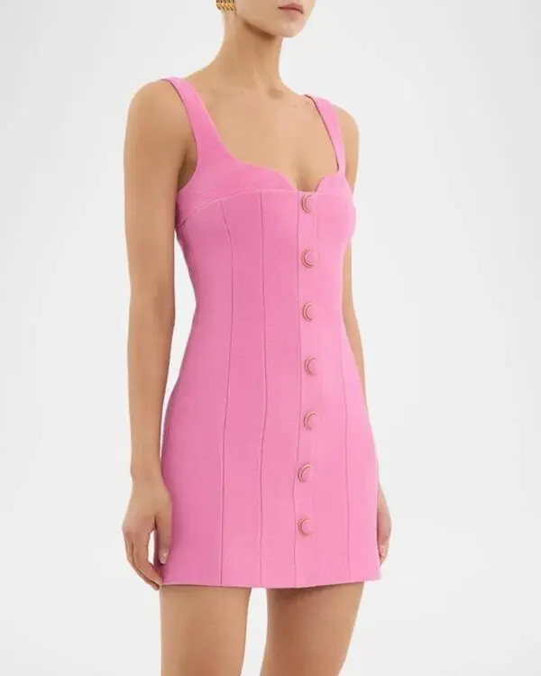 Rebecca Vallance Muriel Panelled A-line Mini Dress - Pink