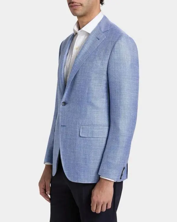 Canali Apos;s Kei Wool, Silk And Linen Two-button Blazer
