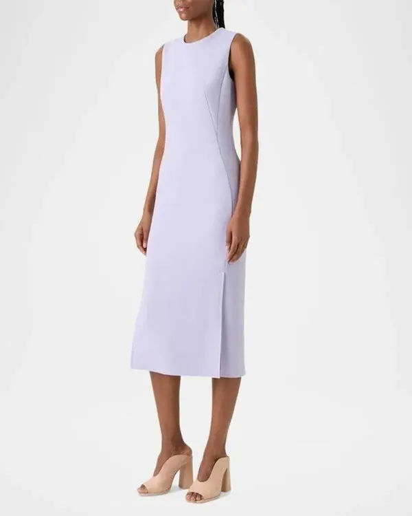 Akris Wool Crepe Sleeveless Sheath Dress