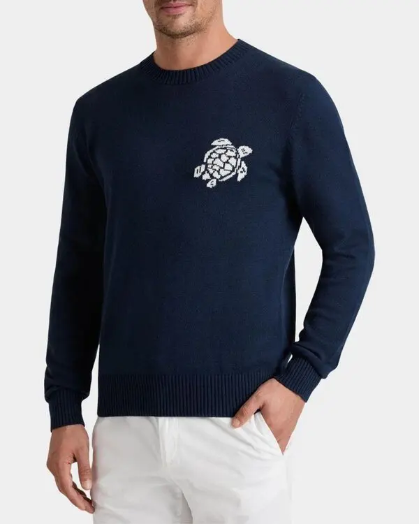 Vilebrequin Apos;s Turtle Cotton-cashmere Crewneck Sweater