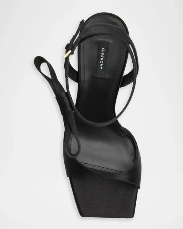 Givenchy 95mm Naked Satin Ankle-strap Sandals - Black