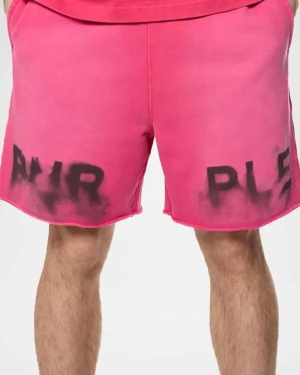 PURPLE BRAND Apos;s Fleece Smudge-logo Drawstring Shorts