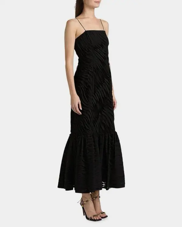 Ulla Johnson Augustina Textured-pleat Maxi Dress