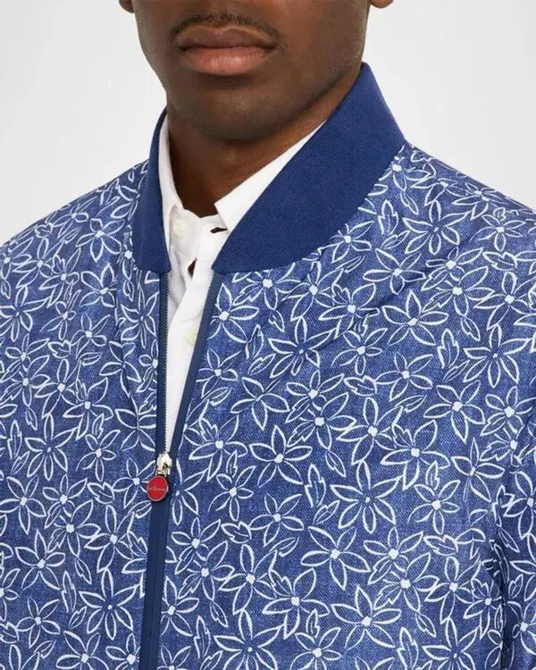 Kiton Apos;s Floral Print Ribbed-trim Blouson