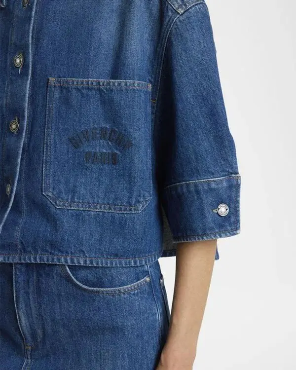 Givenchy Cocoon Short Sleeve Denim Shirt
