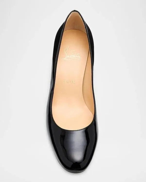 CHRISTIAN LOUBOUTIN 55mm Miss Jane Patent Leather Pumps - Black