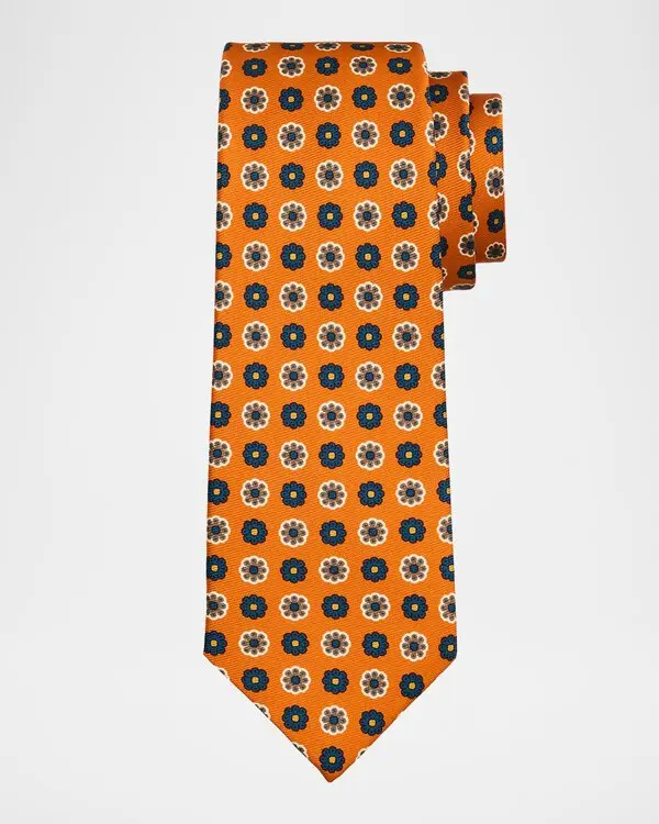 Kiton Apos;s Silk Floral 7-fold Tie