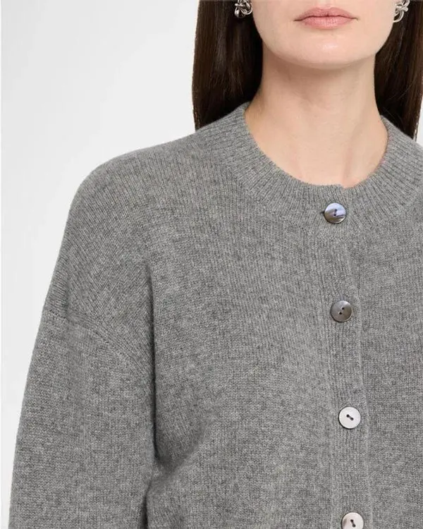 Autumn Cashmere Cashmere Cropped Crewneck Cardigan