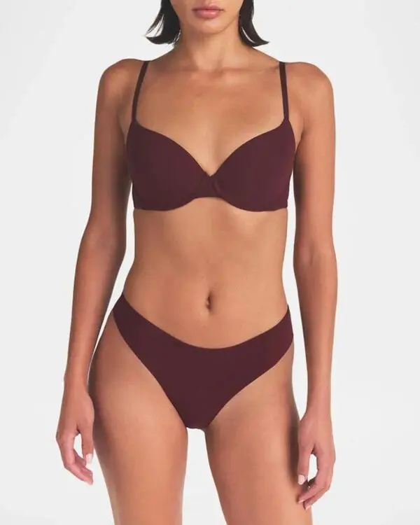 SKIMS Fits Everybody High-cut Thong - Currant