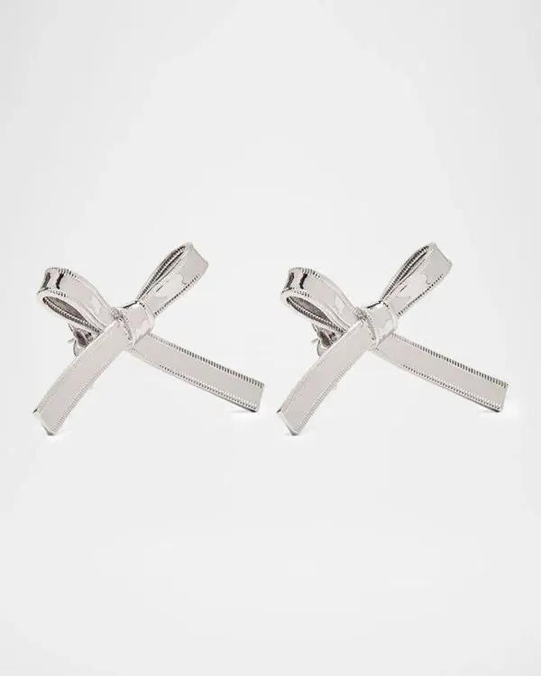 Marc Jacobs The Lingerie Bow Earrings - Silver
