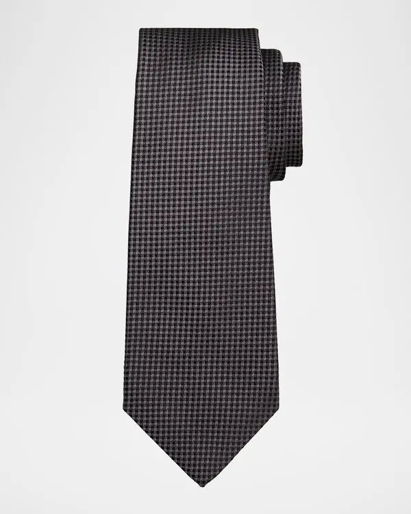Kiton Apos;s Silk Micro-jacquard 7-fold Tie