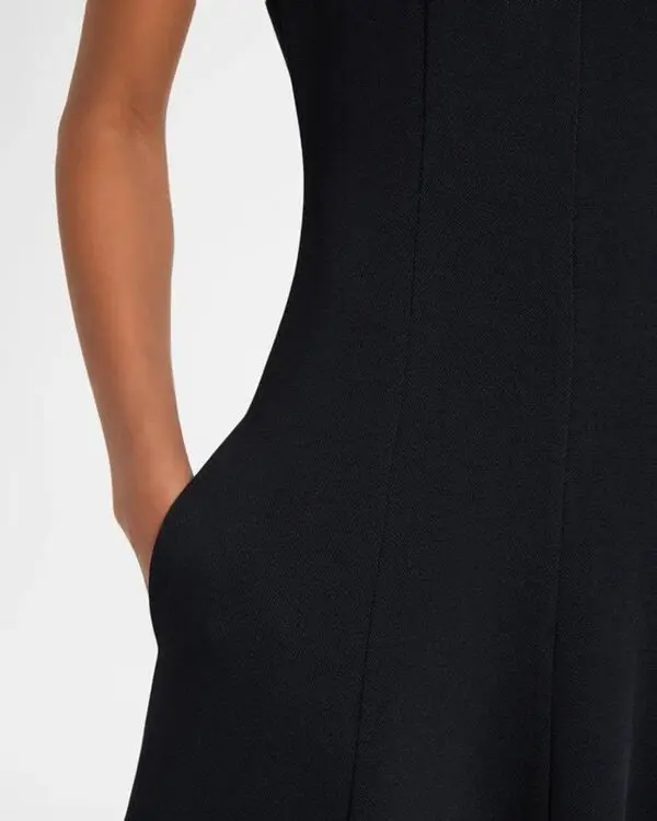 Vince Seamed Square-neck Knit Midi Dress - 455ecl-ecl
