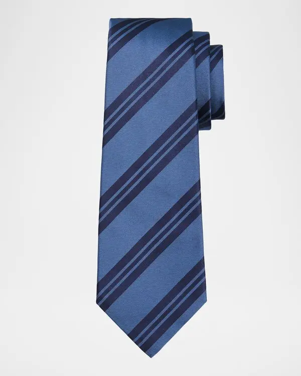 Kiton Apos;s Silk Multi-stripe 7-fold Tie
