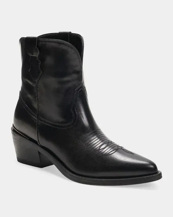 Partlow Julia 55mm Leather Ankle Boots - Nero