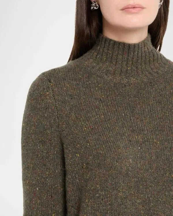 Autumn Cashmere Cashmere Mock-neck Donegal Sweater