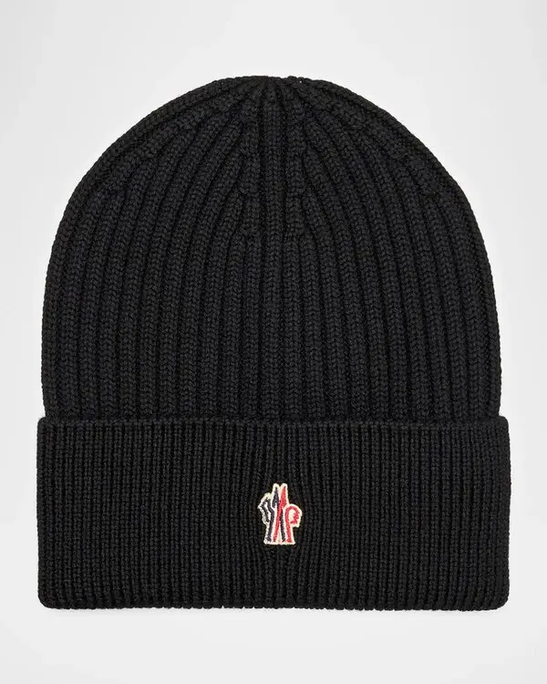 Moncler Apos;s Ribbed Virgin Wool Beanie - Multi