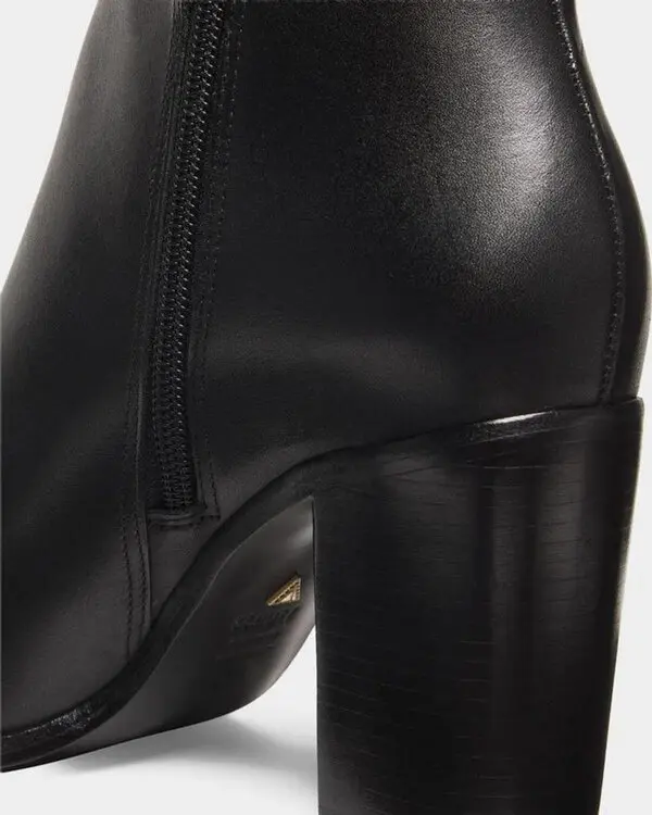 Schutz Mikki Up Leather Block-heel Knee-high Boots