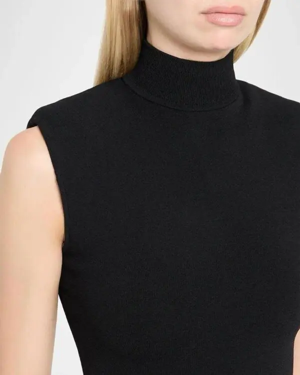 TOCCIN Diala Sleeveless Mock-neck Knit Top - Jet
