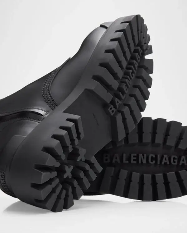 Balenciaga Apos;s Strike Lug-sole Zip Combat Boots
