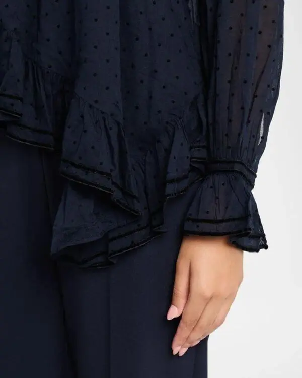 Ulla Johnson Marcella Long-sleeve Asymmetric Cotton Blouse