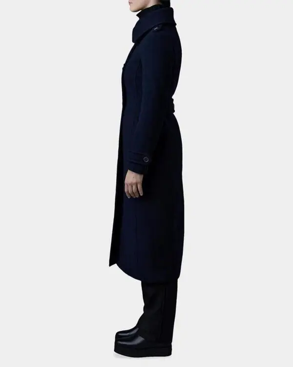Mackage Elodie Wool-blend Military Coat - Navy
