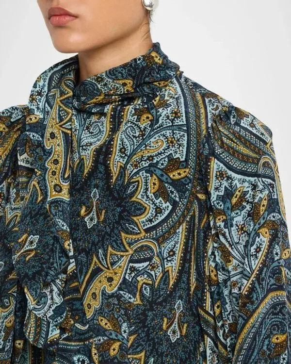Ulla Johnson Sabrina Long-sleeve Silk Maxi Dress - Prussian