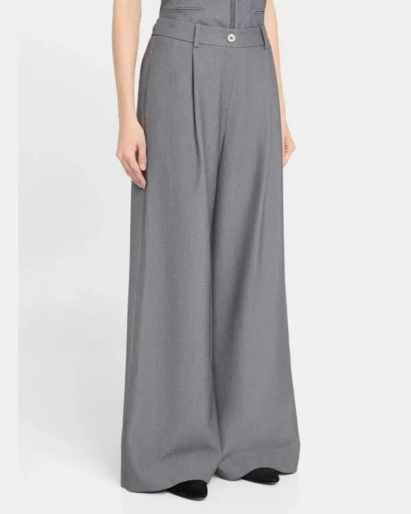TOCCIN Solara Pleated Wide-leg Pants