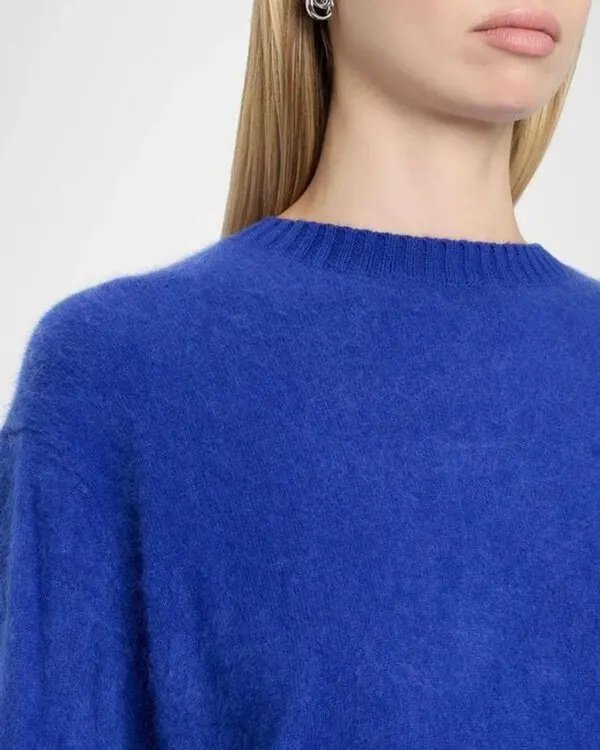 TOCCIN Talullah Crewneck Brushed Cashmere Sweater - Lapis