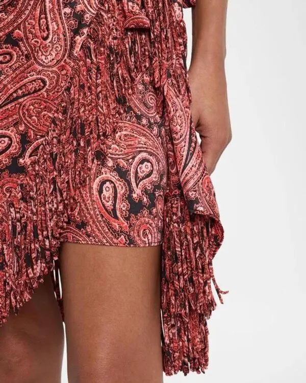 Cinq À Sept Hendrix Paisley Mini Shirtdress - Obsidian