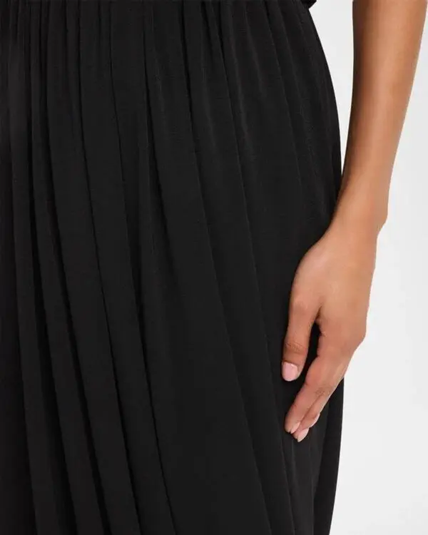 Cinq À Sept Calden Draped Midi Skirt - Black
