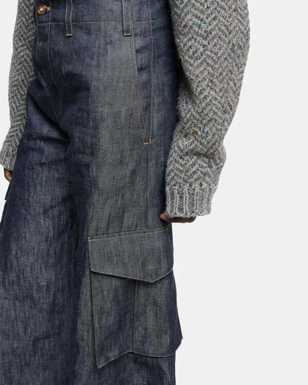 Gabriela Hearst Eos Cotton-linen Sculptural Flared Cargo Pants