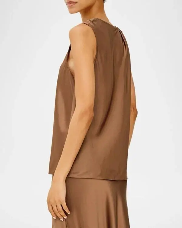 Rails Robin Satin Twisted-sleeve Top
