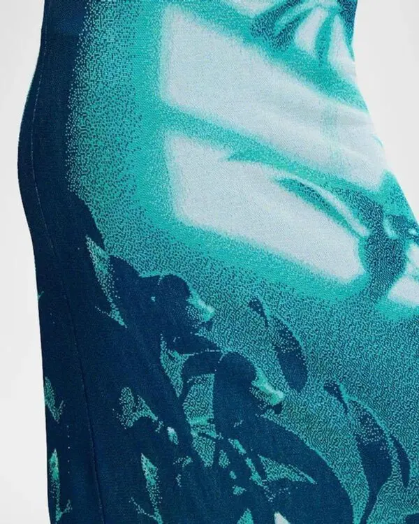 Ph5 Cedar Window Print Asymmetric Maxi Dress