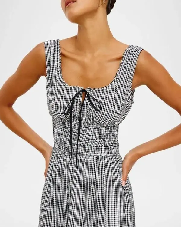 Rails Jordie Gingham A-line Midi Dress