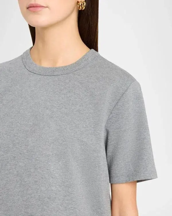 Veronica Beard Sebastian Short-sleeve Boxy Tee - Medium Hea
