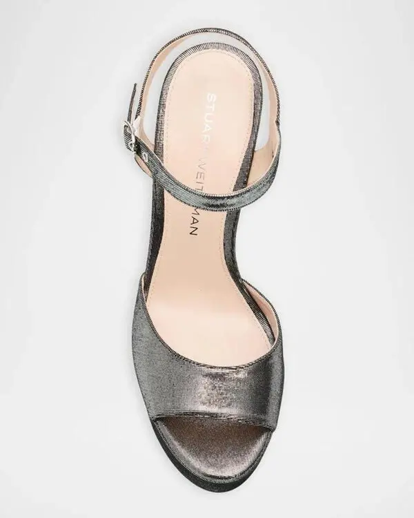 STUART WEITZMAN 125mm Reade Leather Noir Platform Sandals