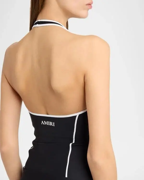 Amiri Ma Pleated Halter Mini Tennis Dress