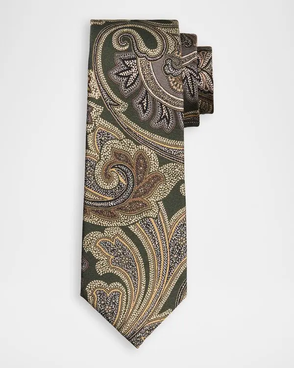 Kiton Apos;s Silk Maxi-paisley 7-fold Tie