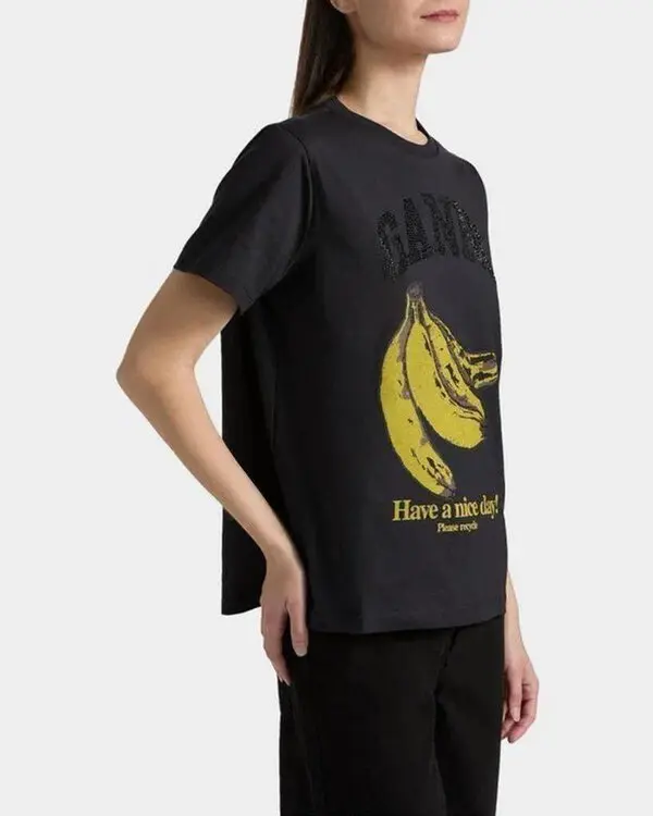 GANNI Banana Relaxed Cotton T-shirt