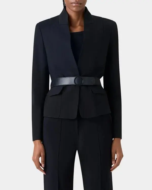 Akris Belted Signature Viscose Jersey Jacket