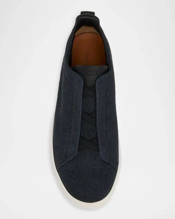 Zegna Apos;s Triple Stitch Osai Cashmere Low-top Sneakers