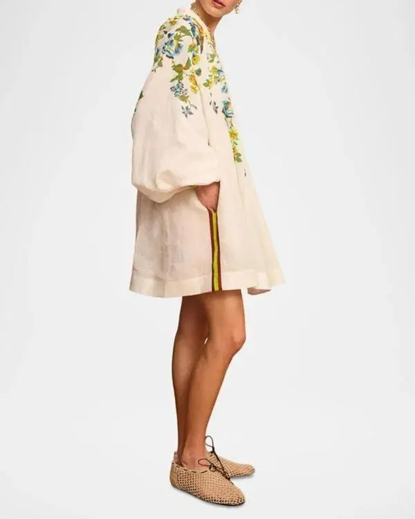 ALEMAIS Phyllis Mini Dress - Cream
