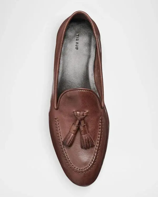 THE ROW Caden Leather Tassel Loafers