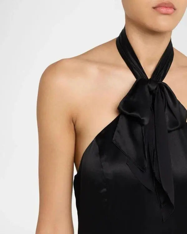Cinq À Sept Monroe Silk Halter Dress