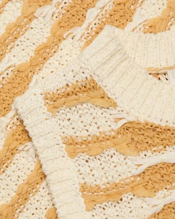 Ulla Johnson Patrizia Striped Rib-knit Sleeveless Top - Beach